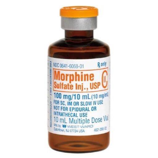 Morphine 10mg/ml 10ml vial Hikma - Wall Medical