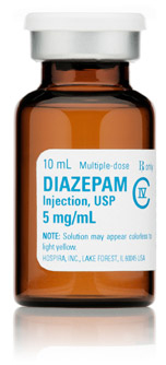 Diazepam 5mg/ml 10ml Vial 10/bx CIV Pfizer - Wall Medical