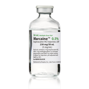 Marcaine 0.5% 50 mL vial Pfizer - Wall Medical