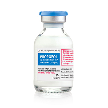 Propofol 200mg/20 mL 25/bx vial Pfizer - Wall Medical