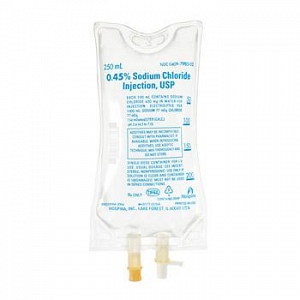 Sod Chl 0.45% 250 mL SSOL ADV BAG 24/case (18 LBS) Pfizer - Wall Medical