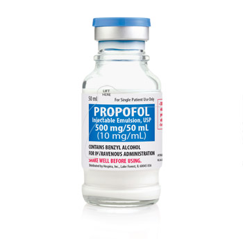 Propofol 50 mL vial 20/bx Pfizer - Wall Medical